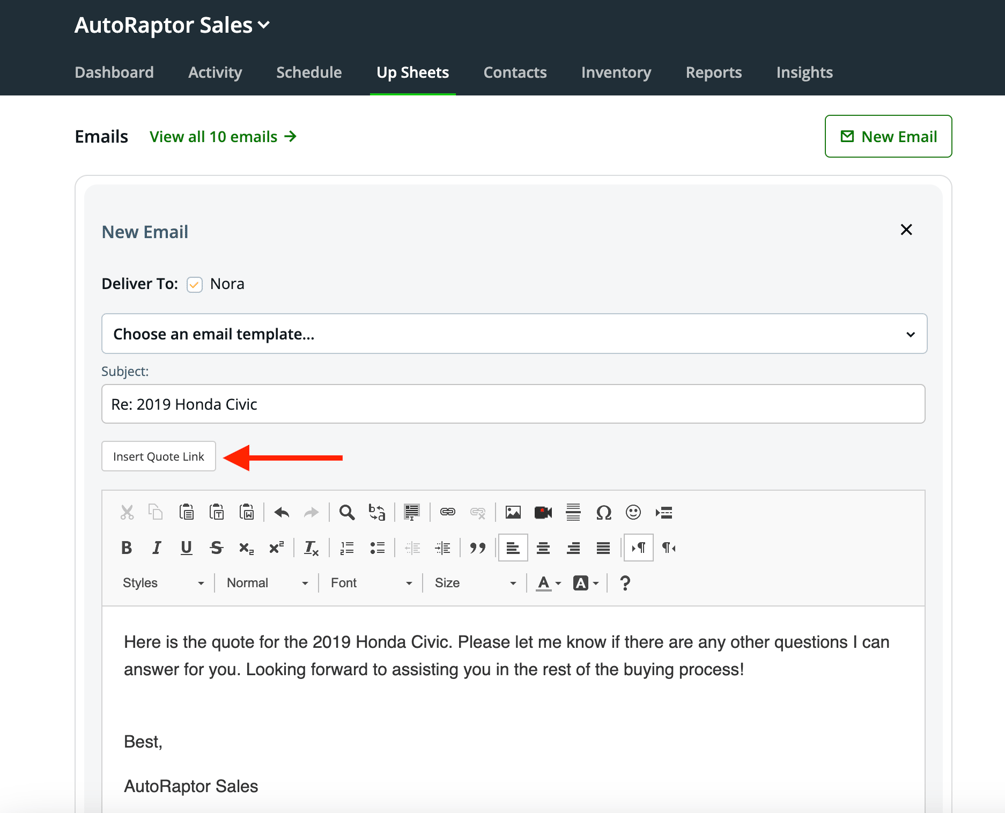 Creating and Managing Vehicle Quotes in AutoRaptor